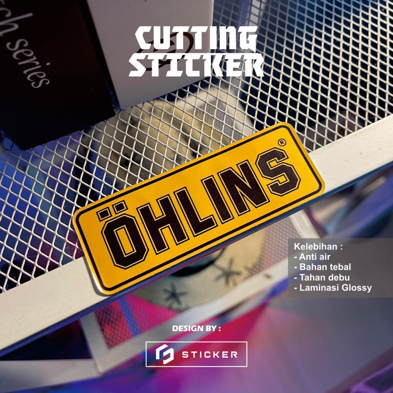 Cutting STICKER OHLINS | On SHOPEE | Outdoor Waterproof | Suitable For ...
