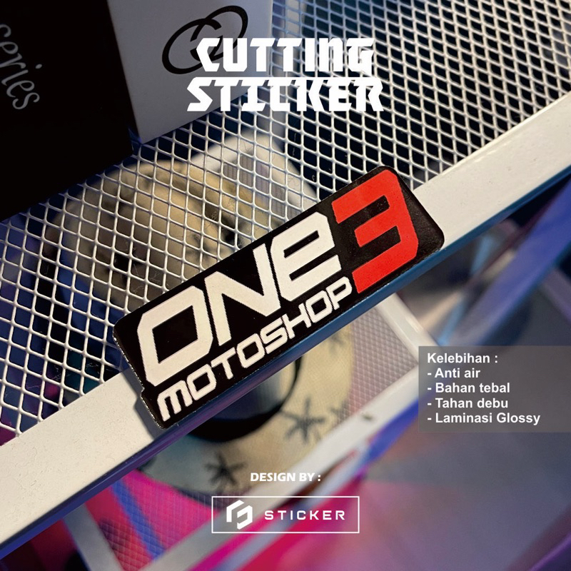 Cutting STICKER ONE3 MOTOSHOP | On SHOPEE | Waterproof OUTDOOR ...