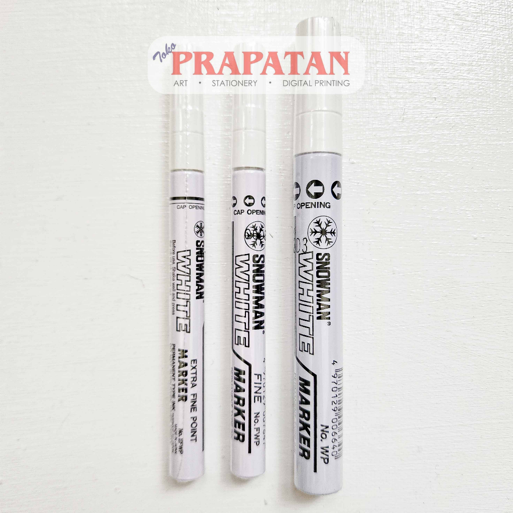 PUTIH Snowman White Permanent Marker GP | White Marker | Shopee Malaysia