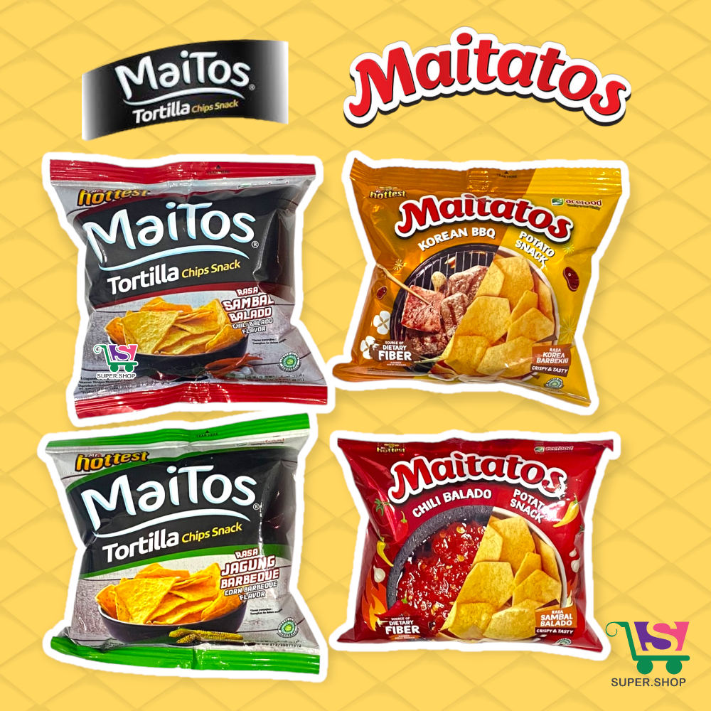 Maitos/maitatos Potato Chips/Tortilla Balado/Barbeque 8gram | Shopee ...
