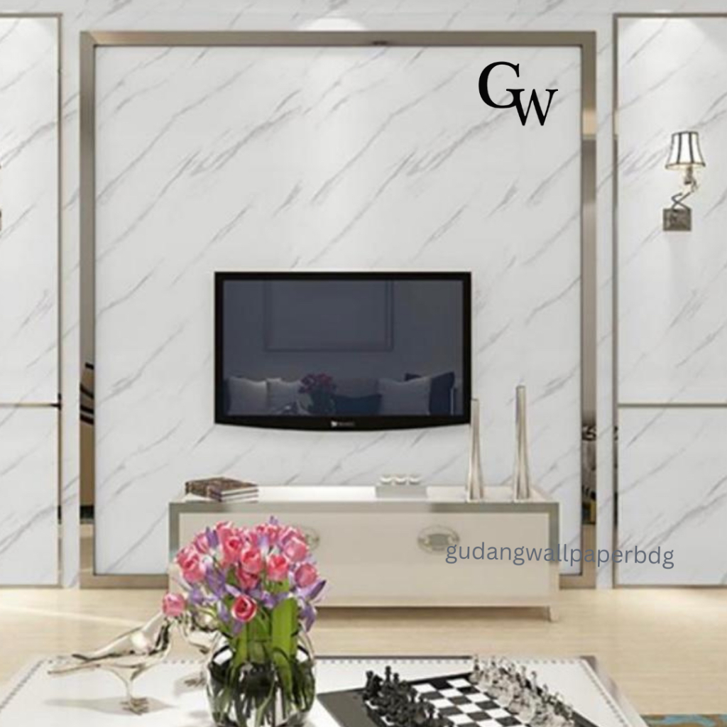 PUTIH HITAM Deco Sticker PVC HPL Sticker Table Upholstery Cupboard ...