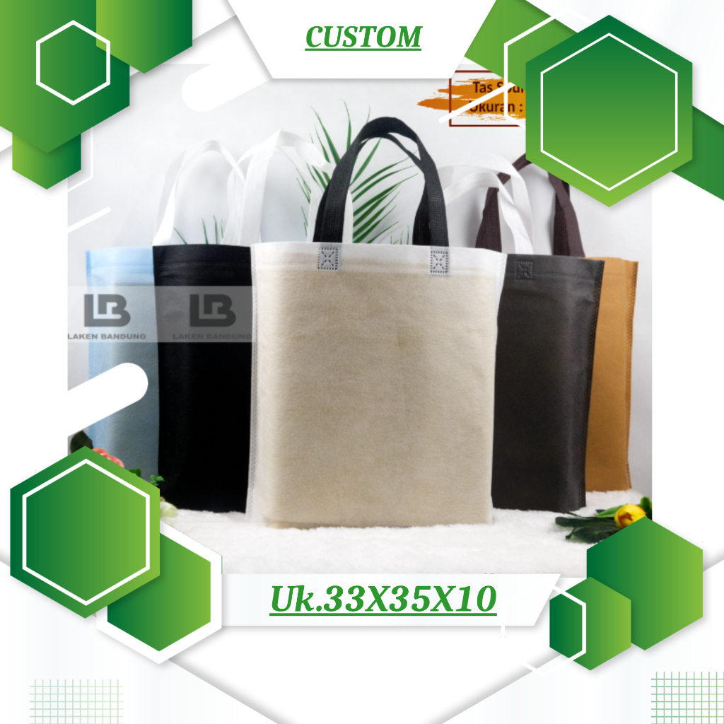 Bag Size 33 X 35 CM Thick 70GR Spunbond Goodybag Laken CUSTOM Strap ...