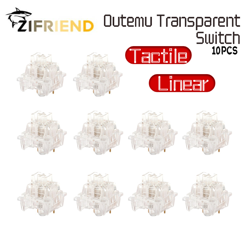 Outemu Transparent Switch 5pin Dustproof Tactile Linear Switch 10pcs ...