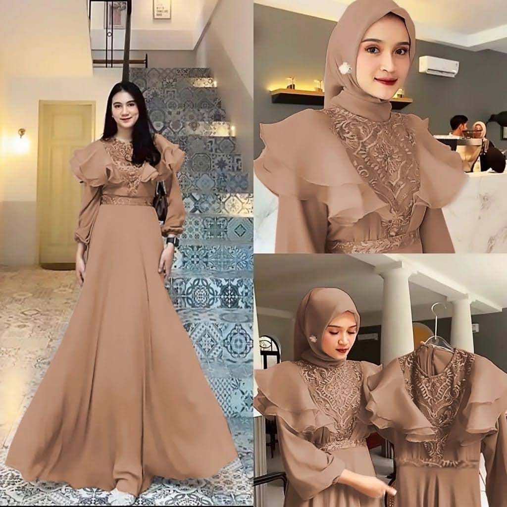 Elde - Maxy Dress Meghan (L - XL) Maxi Matt Shakila Layer Pearl Tile On ...