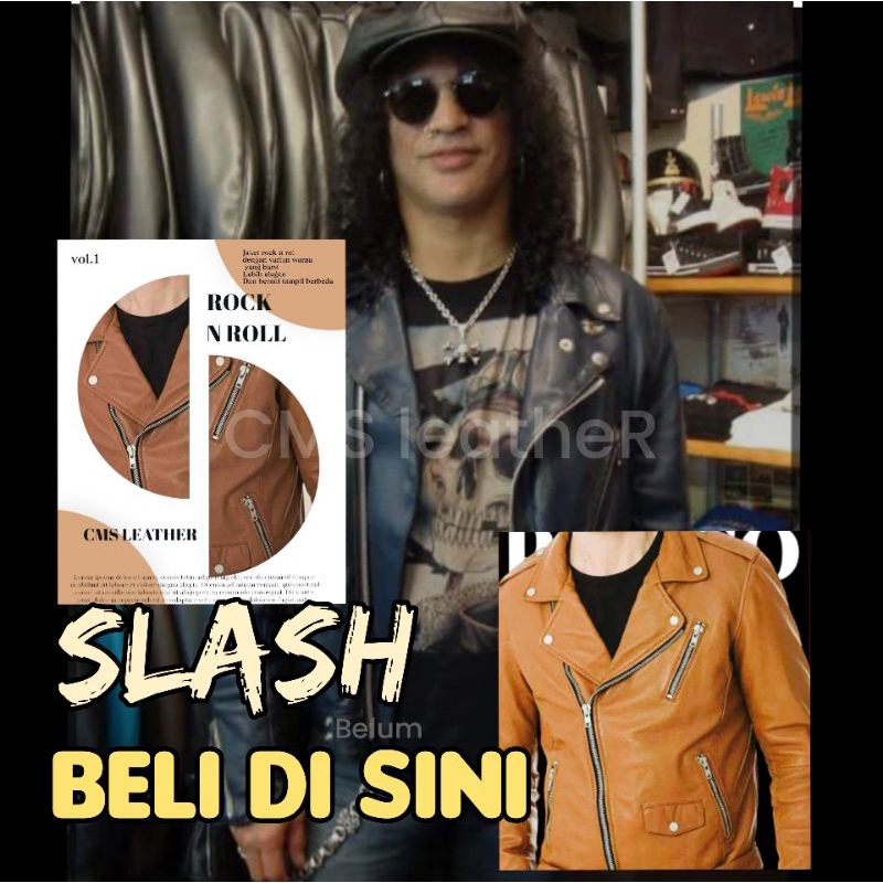 Slash Rock N Roll Leather Jacket. Bandung Leather Jacket | Shopee Malaysia