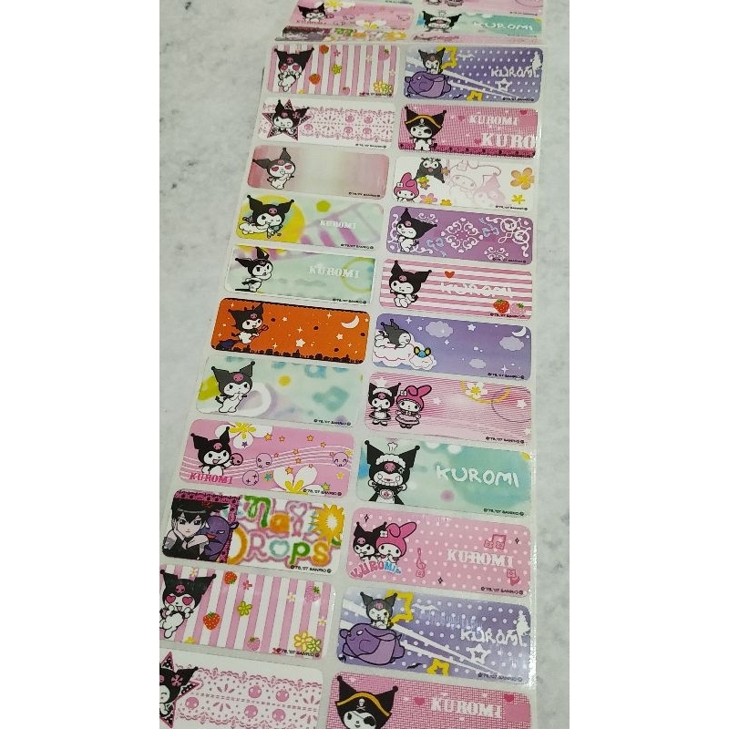 Kuromi Waterproof Name Label Sticker | Shopee Malaysia