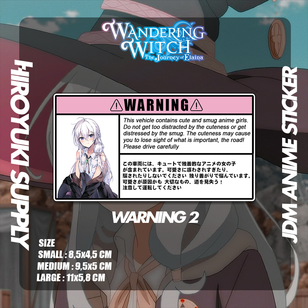 Sticker Elaina Wandering Witch Warning JDM | Shopee Malaysia