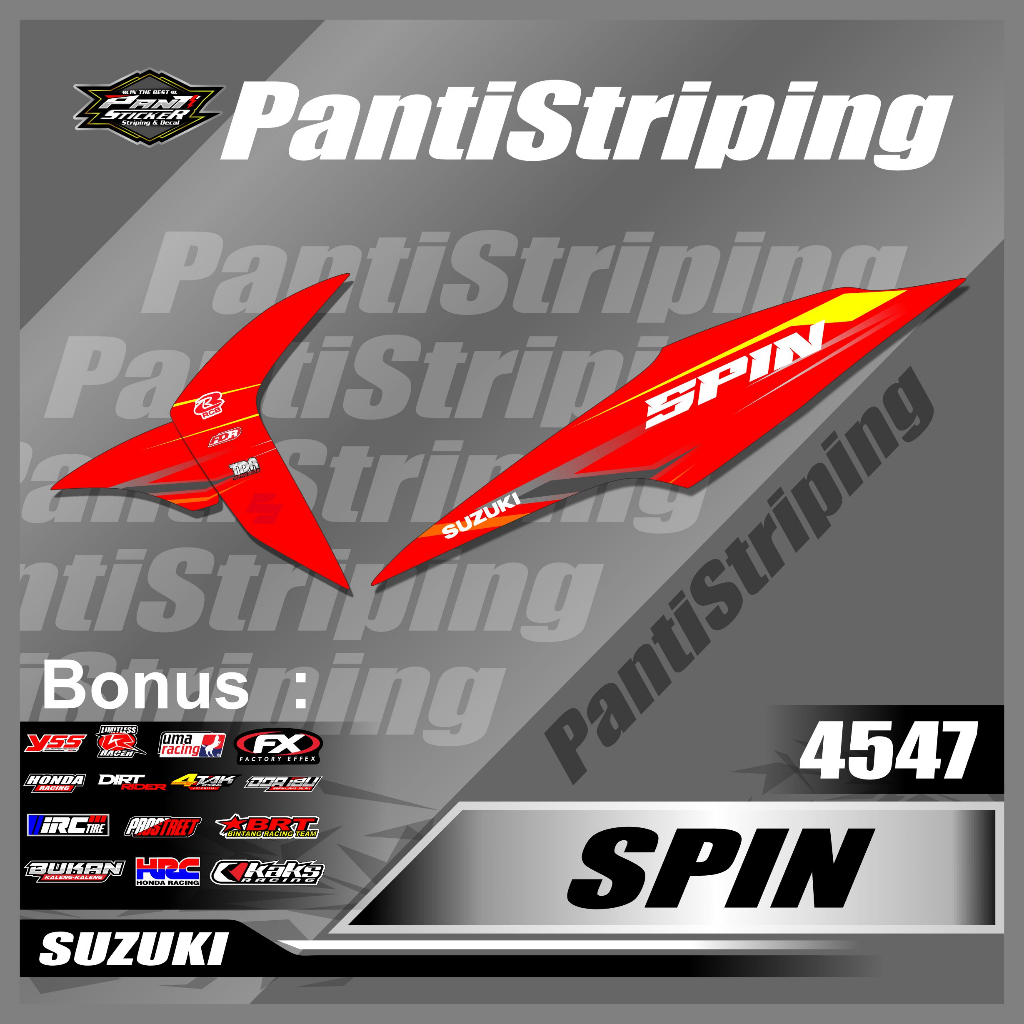 Striping Sticker Motorcycle SPIN Striping One Set Right Left List Of ...