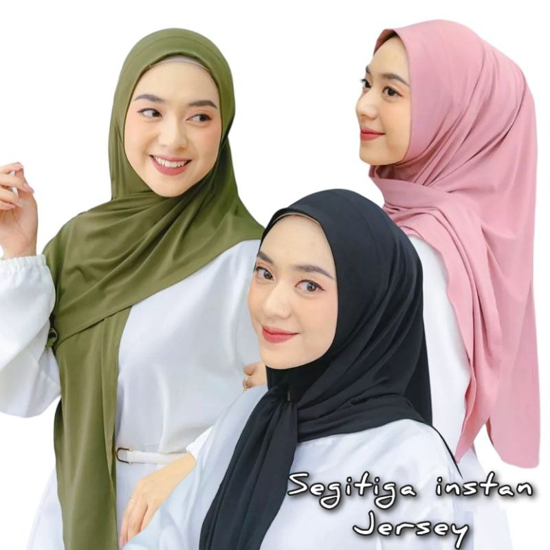 Premium JERSEY Instant Triangle HIJAB/JERSEY Triangle HIJAB/JERSEY ...