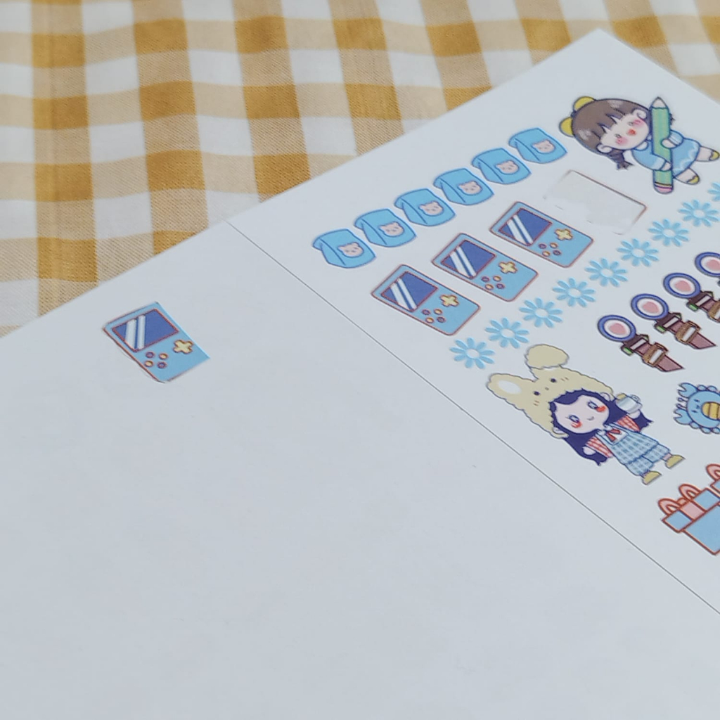 Zkp-ms MINI BOOK A6 GIRL STICKER FULL STICKED STICKER WITH PICTURES ...