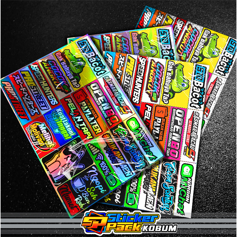 Pack Standard Bacot Stickers, Viral Stickers, Latest Viral Words ...