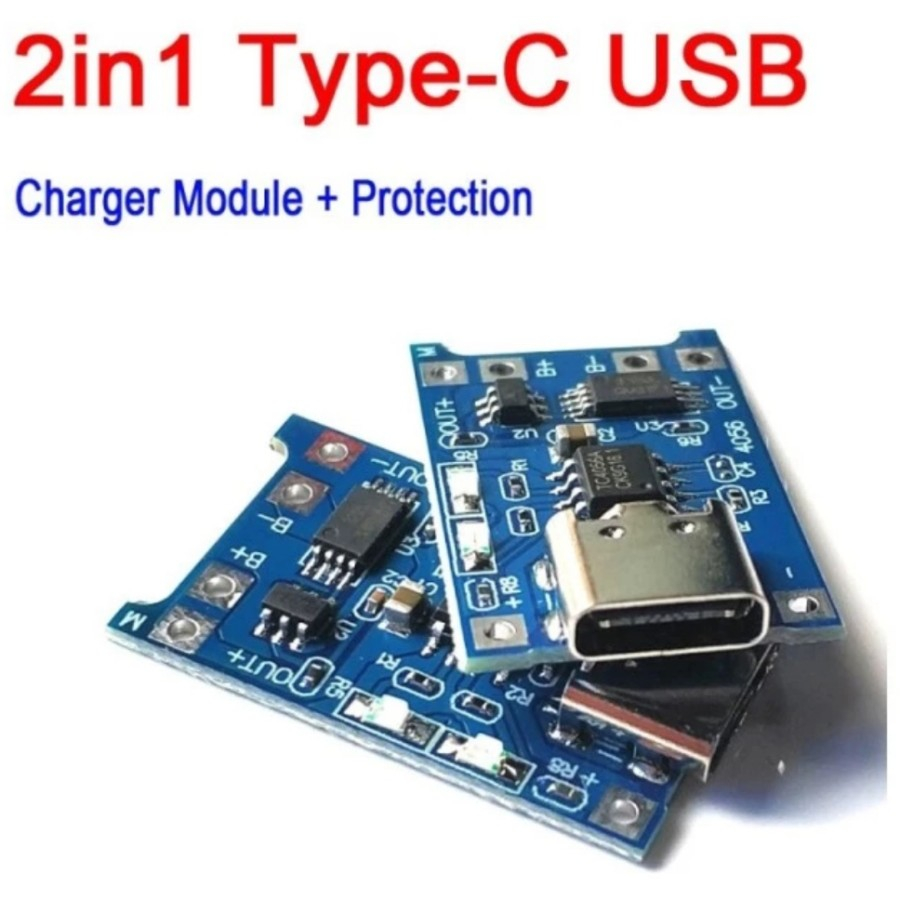 TP4056 USB Type C - Micro USB 18650 Battery Charging Module Lithium Ion ...