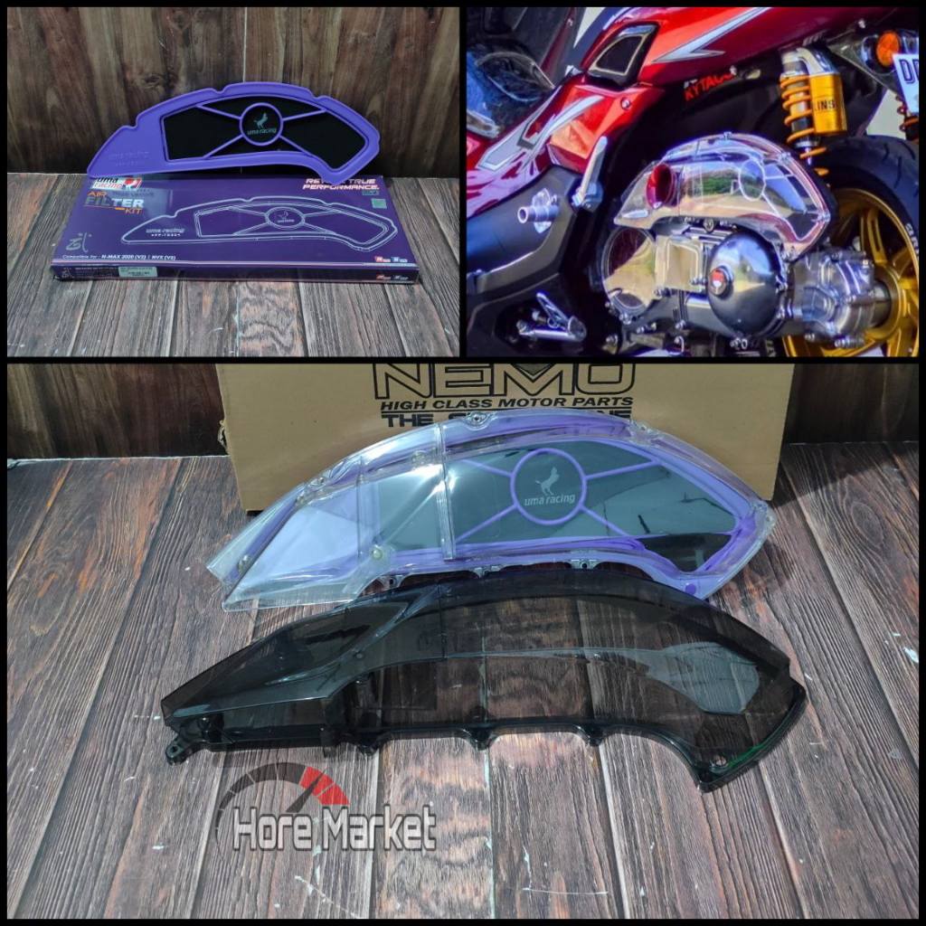 CLEAR TRANSPARENT AIR CAP NEMO FILTER UMA RACING NEW NMAX 155 AEROX 155 ...