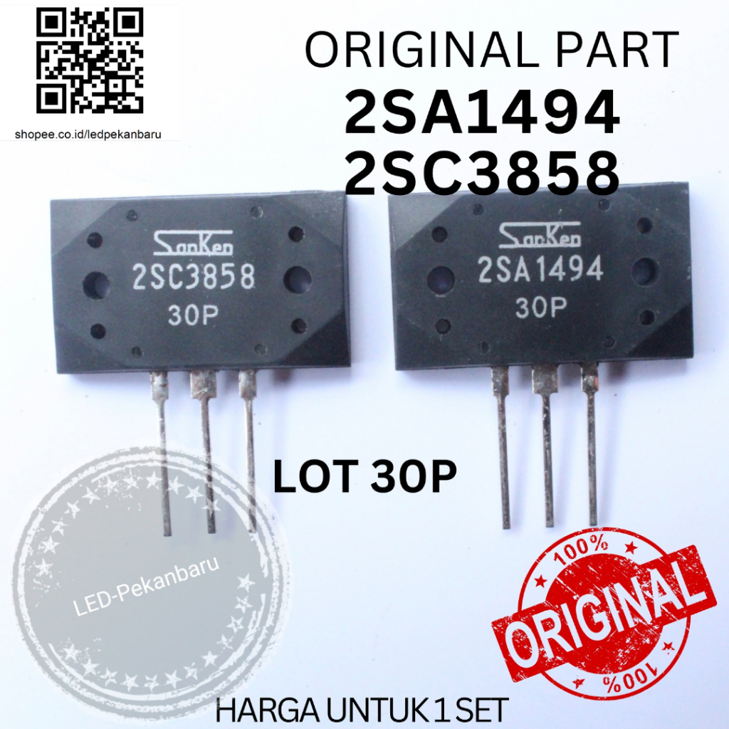 ORIGINAL 2SA1494 2SC3858 30P TR FINAL SANKEN TRANSISTOR A1495 C3858 ORI ...