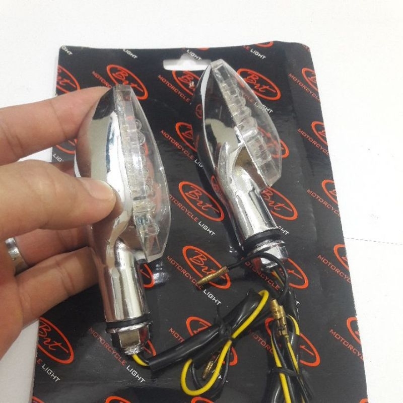 Ninja MINI LED FULL IRON CHROME SEN LIGHT UNIVERSAL LEGS DRAT 14MM ...