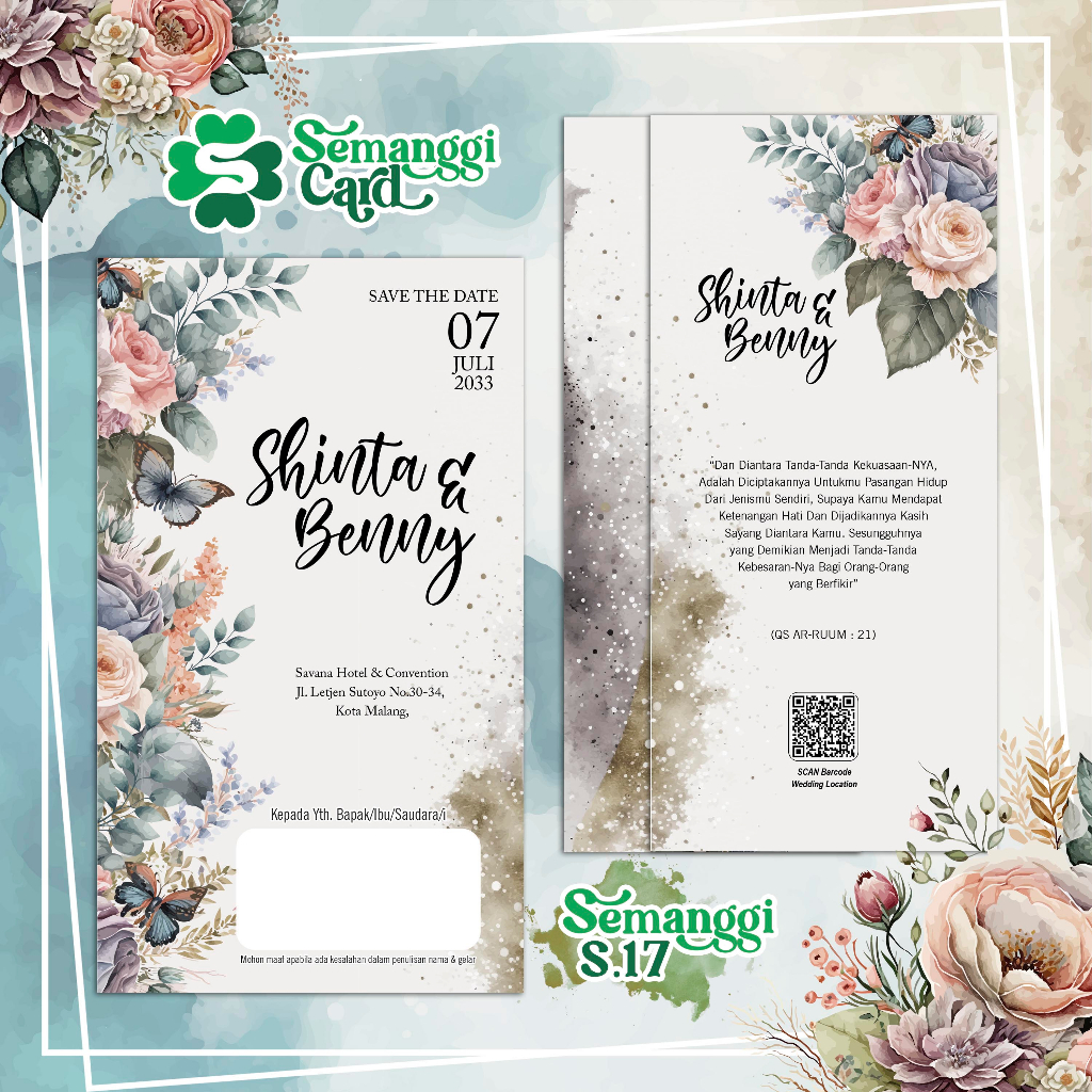 Semanggi 17 (FREE FILE SETTING CORELDRAW) SEMANGGI 17 Blank Invitation ...