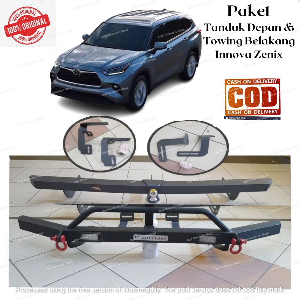 Towing Horn Front Rear ARB Iron Bar Bumper Protector Innova Zenix ...