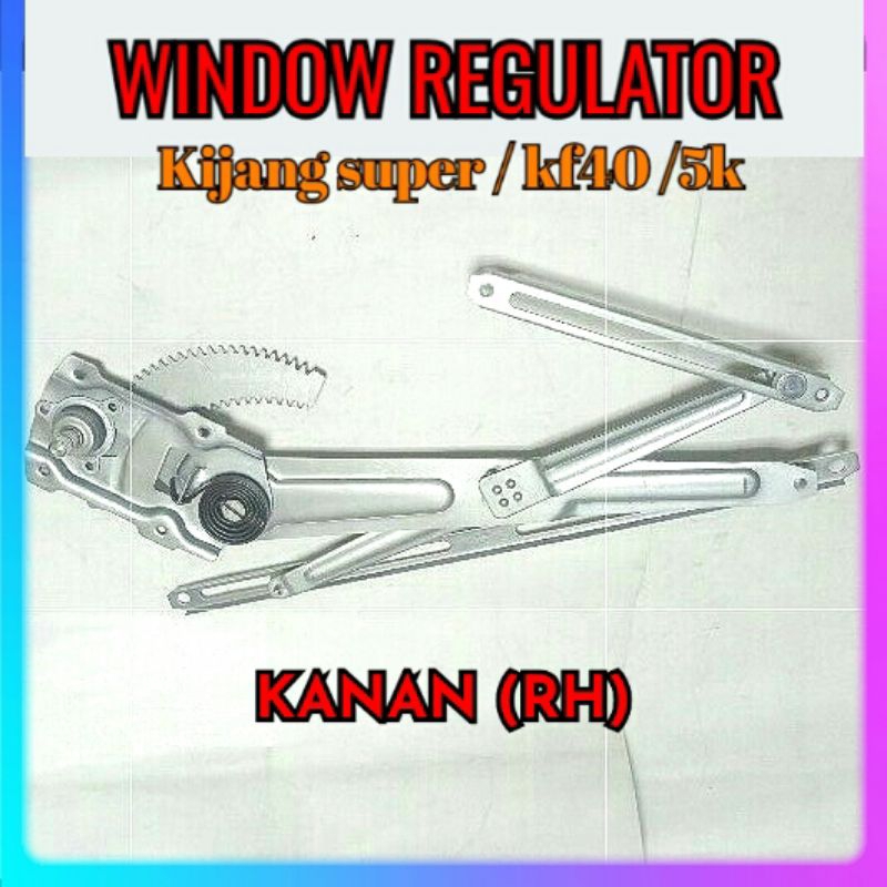 TOYOTA KIJANG SUPER KF40/5K RIGHT WINDSHIELD REGULATOR WINDOW | Shopee ...