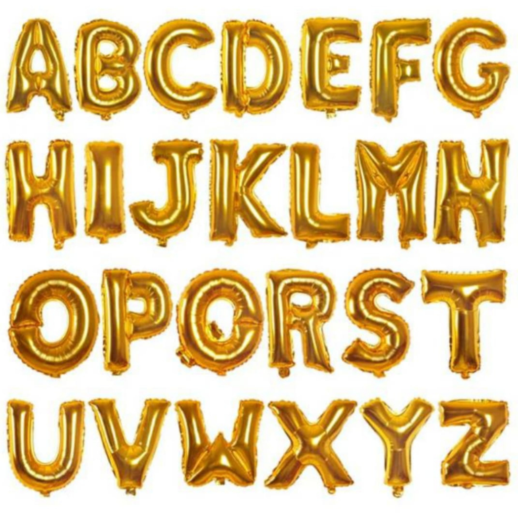 40cm Glossy Gold Letters and Letters Foil Balloon Party Decorations ...
