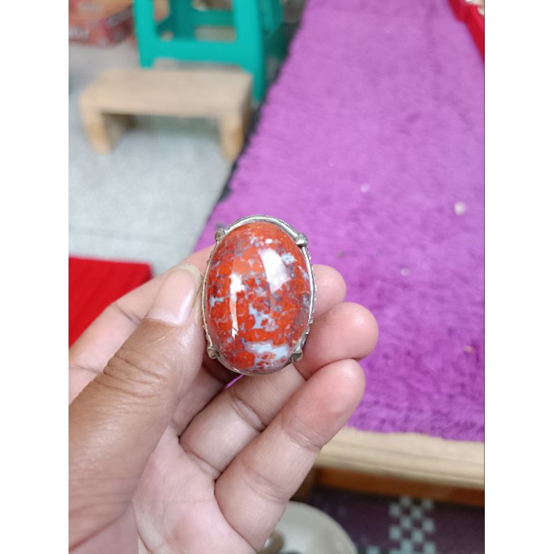 MERAH Jreng red arrowroot stone ring | Shopee Malaysia