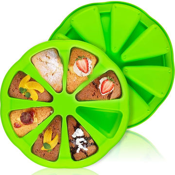 (CKS) 8cav Pizza Slice Silicone Bread Mold/8cav Sponge Cake Mold Jelly ...