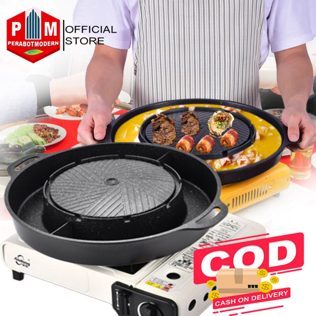 Steamboat BBQ Plate Korean 2in1 Korean Grill Pan Barbecue Steamboat ...