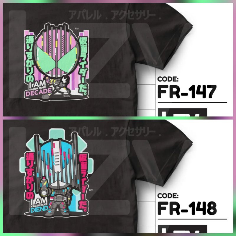 [PRE-ORDER] Kaos KAMEN RIDER DECADE/DIEND POWER POSE Design by LZY ...