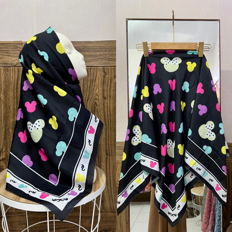 Mickey MOUSE MOTIF HIJAB/ DESNEY PATTERN MICKEY MOUSE HIJAB GF54 ...
