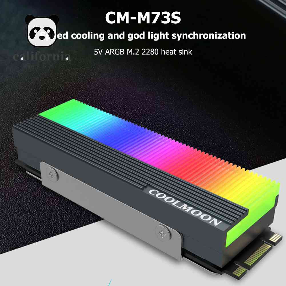 Coolmoon CM-M2A M.2 SSD NVMe Cooler Heatsink Radiator 2280 A-RGB ...