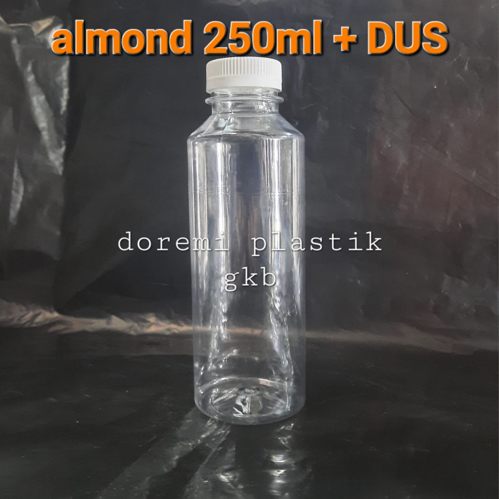 MINIMAL [MINIMUM 5 PCS] 250 ml almond bottle / 250 ml grass jelly juice ...