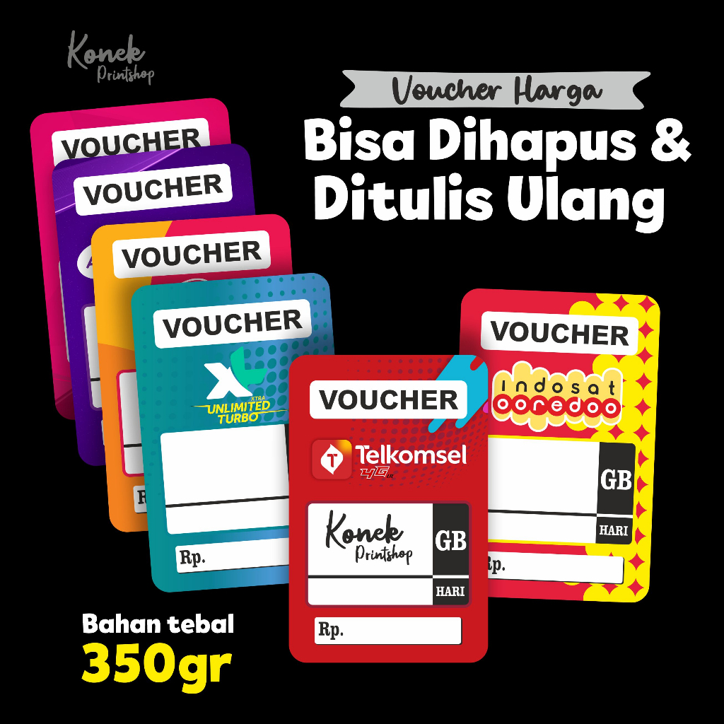 (Can Be Deleted & Rewritten) New Label Portrait Price Counter Voucher ...