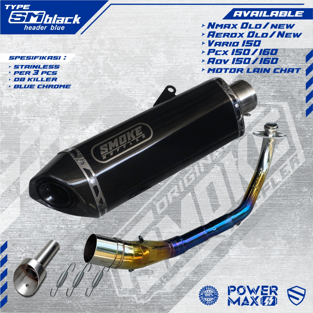 Honda ADV 150 160 Exhaust - ADV 150 160 Motorcycle Exhaust Ngebass Type SM Full System | Shopee ...