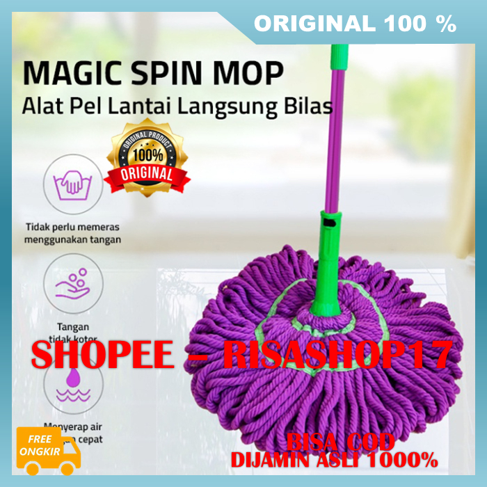 Mop Hits Practical Floor Mop Automatic Rotating Floor Mop 100% ORIGINAL ...