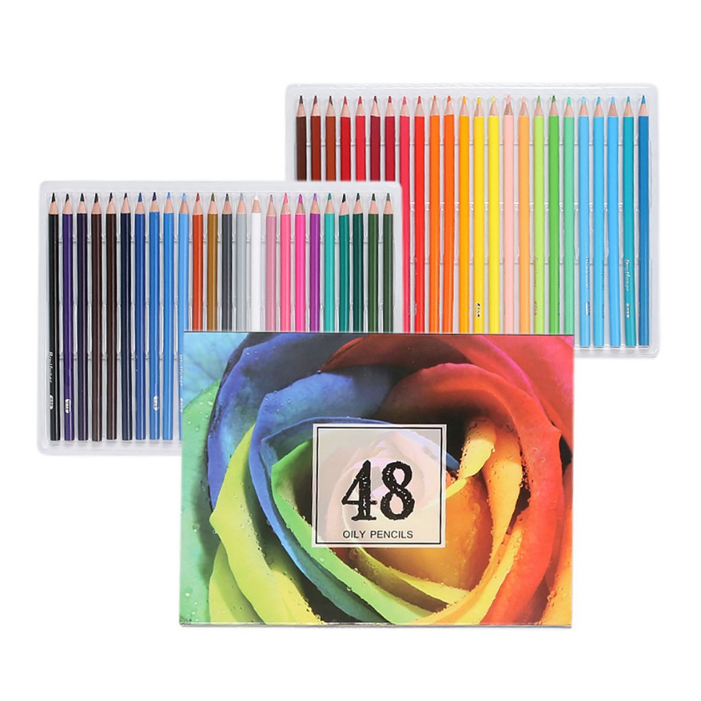 Brutfuner oil base colored pencils 48 colors | Shopee Malaysia
