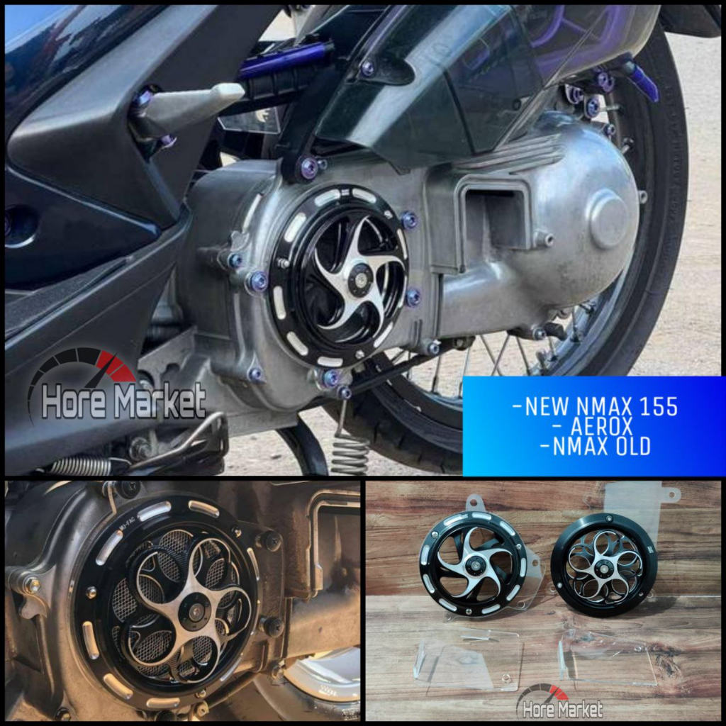 COVER FAN LID SPINNER CVT ACRYLIC AEROX 155 / NMAX 155 NEW OLD / TURBO ...