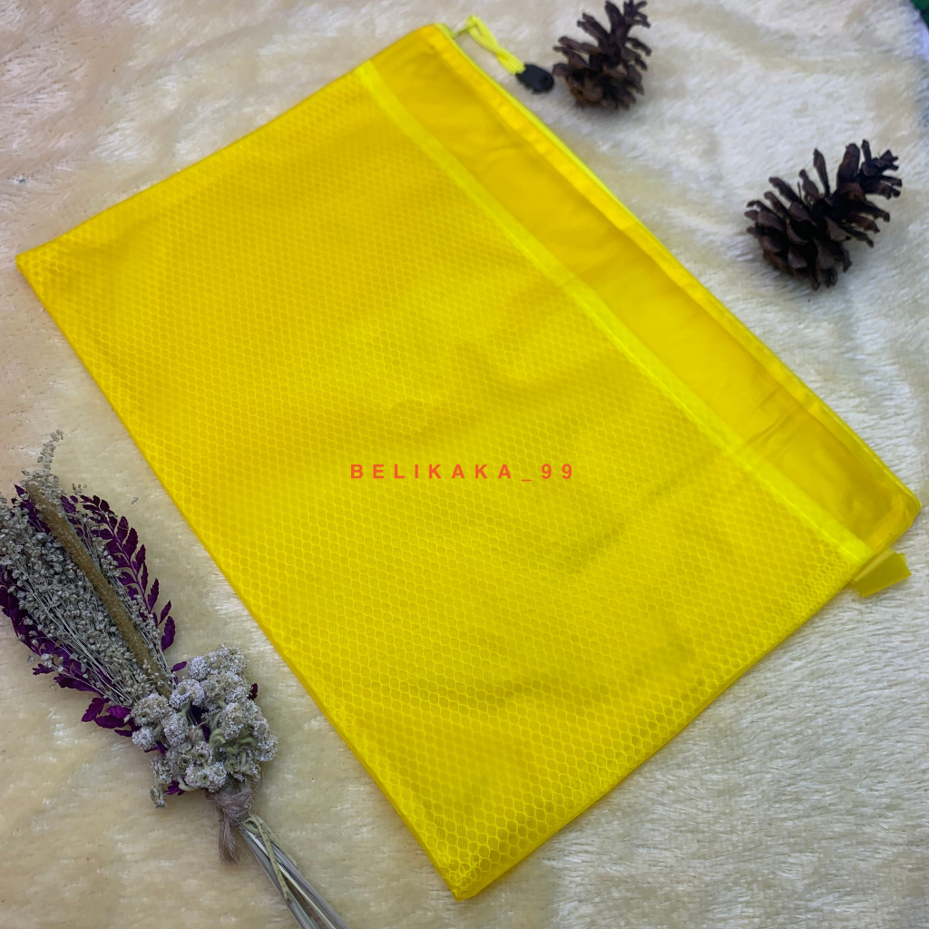 (A4) Plain Color A4 ZIPPER DOCUMENT MAP BAG/DOCUMENT BAG/Mesh ZIPPER ...