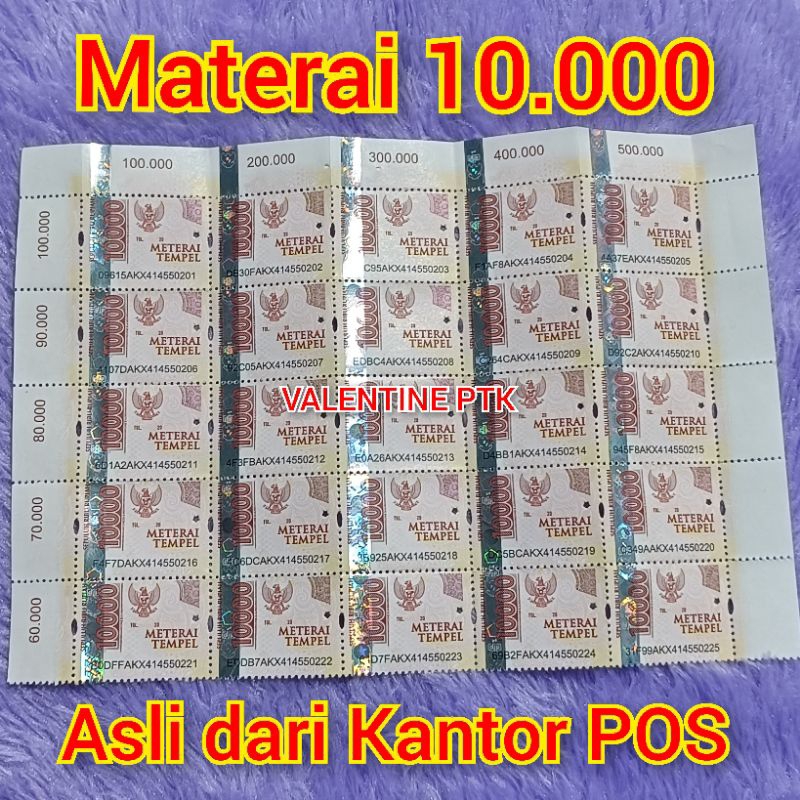 Original Stamp | Ori stamp | Materai 10,000 | Paste Stamp | Original ...