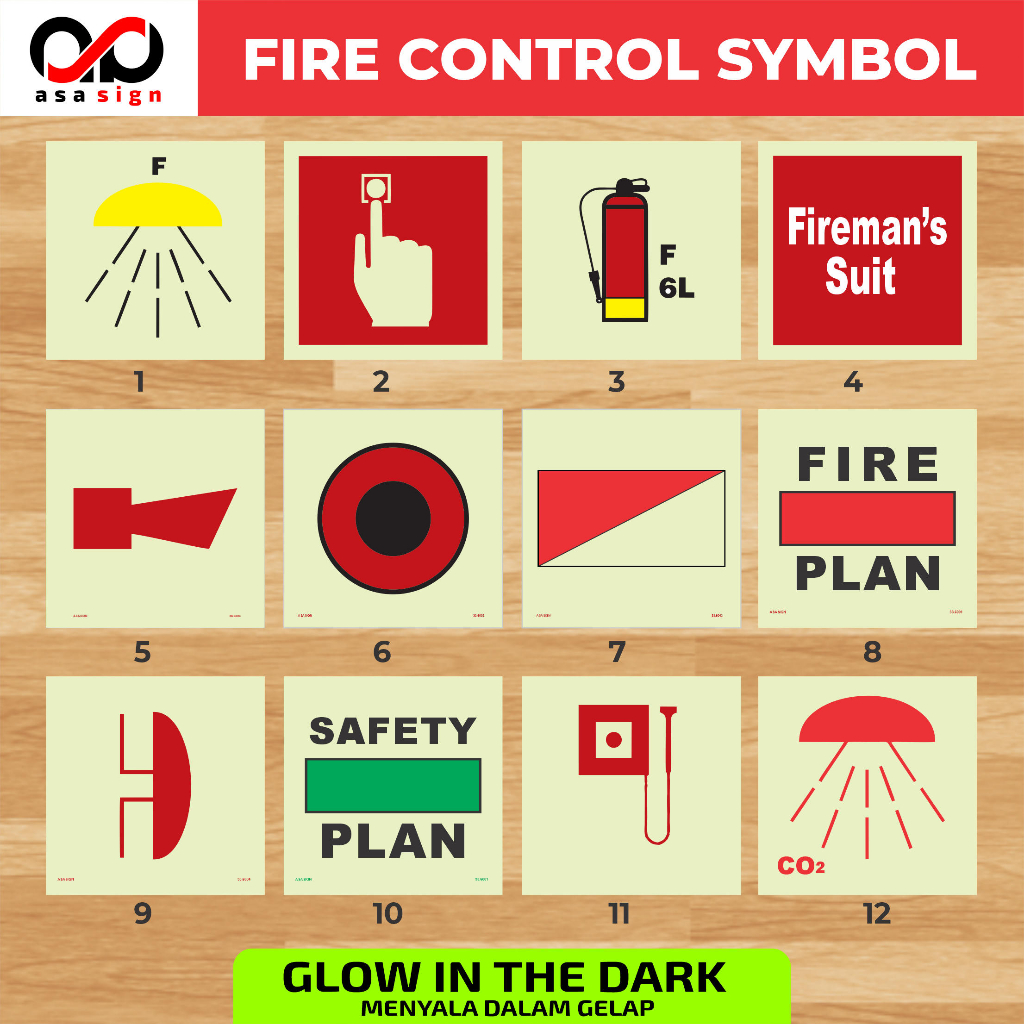Imo FIRE CONTROL STICKER SHIP SYMBOL 15x15 | Imo SIGN GLOW IN THE DARK ...