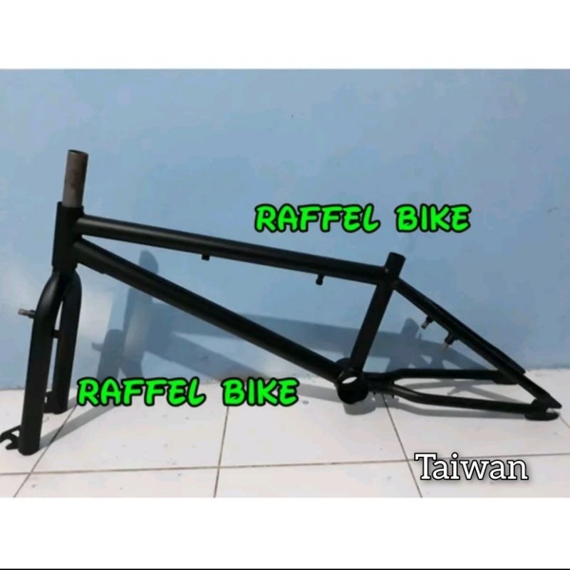 Taiwan black BMX Frame. BMX Frame + Fork. Cross brake model BMX Frame ...