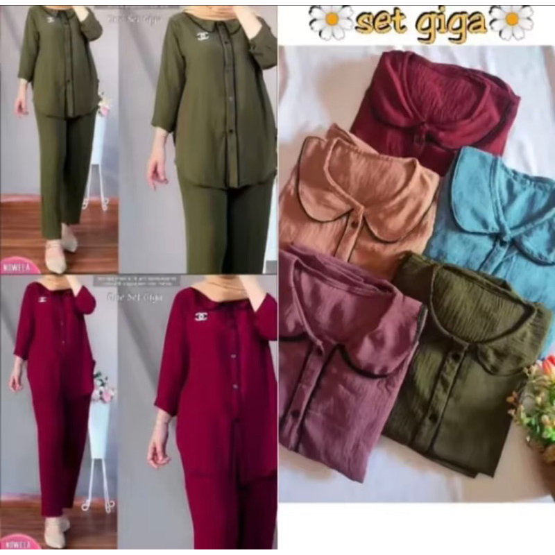 Crinkle GIGA Set/Women's One Set/crinkle Set/crinkle Set/crinkle Set/crinkle One Set/crinkle Set ...