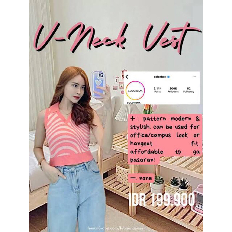 Vest colorbox (new) | Shopee Malaysia