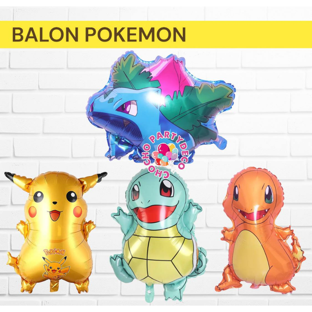 Pokemon Balloons - Pikachu Balloons - Squirtle Balloons - ivysaur ...