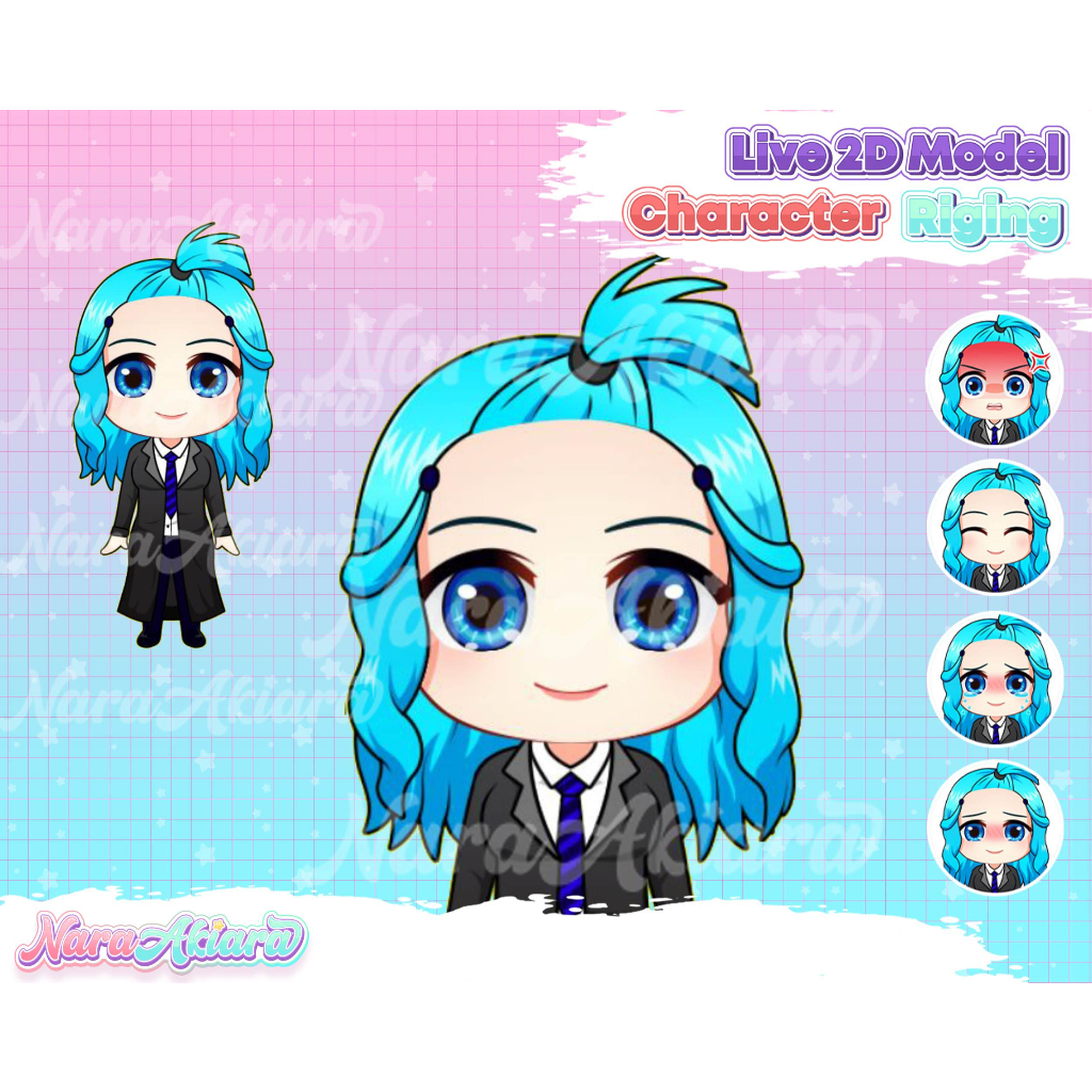 Transform Your Streaming with Chibi VTuber Live2D Characters, VTuber ...