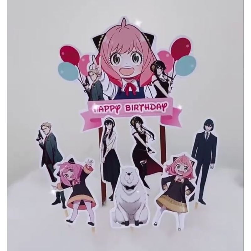 Anya x Spy Family CAKE TOPPER / CAKE TOPPER Happy birthday ANIME ANYA ...