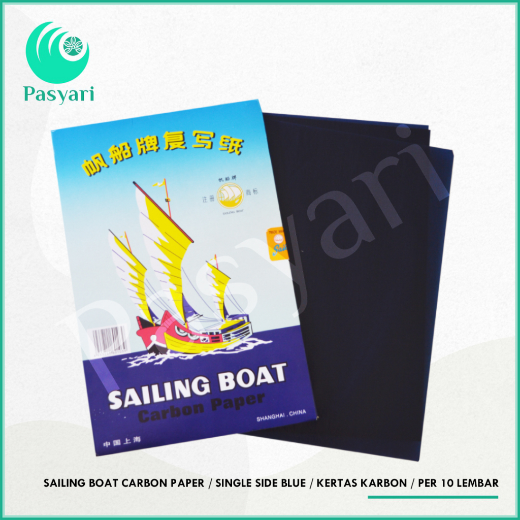 HITAM [Per Pack ] Sailing Boat Carbon Paper /Double Blue/ SINGLE ...