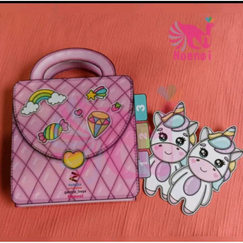 Original PAPER DOLL UNICORN Viral Children's Education Book | Shopee ...