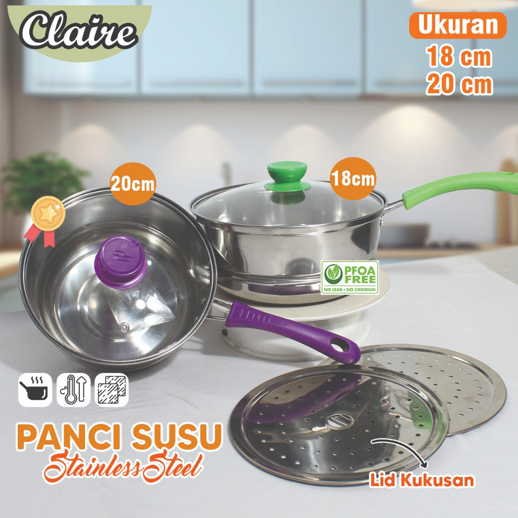 Stainless Steel Milk Pot Steam Pot / Multifunctional Pot Kitchen Pot ...