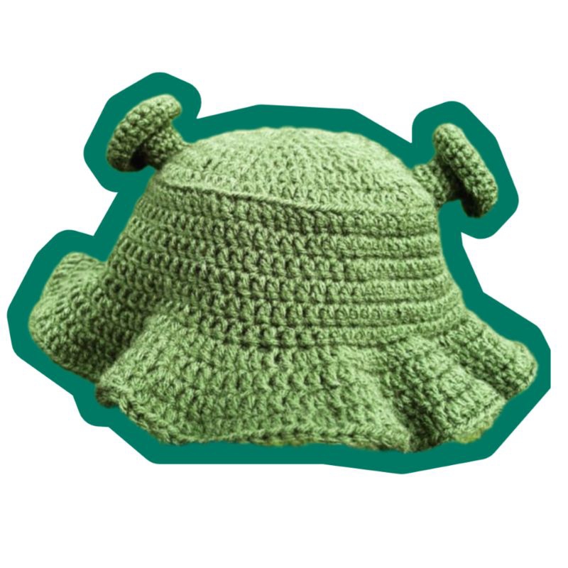 Shrek Bucket Hat Crochet | Handmade shrek hat | Cute cosplay hat ...