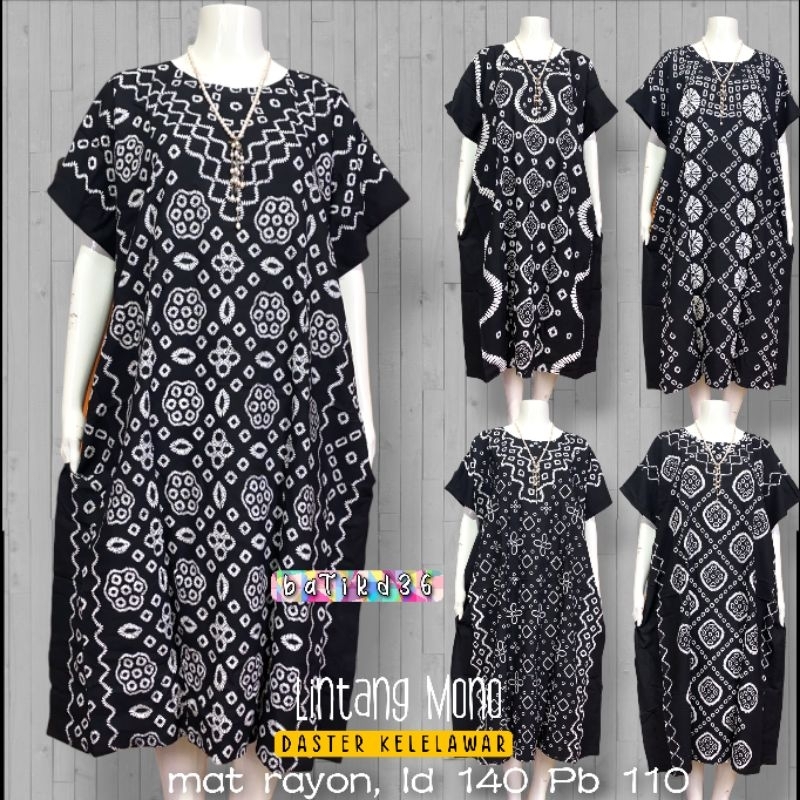 Classic traditional black and white batwing Daster for women, jumbo ld ...