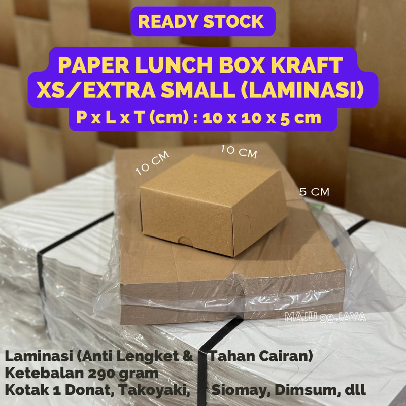 Paper Lunch Box Lunch Box Size 10x10x5 cm (Lunchbox XS/Extra Small ...